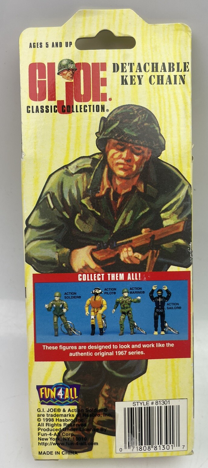 NEW Vintage 1998 GI JOE Classic Collection Detachable Key Chain Action ...