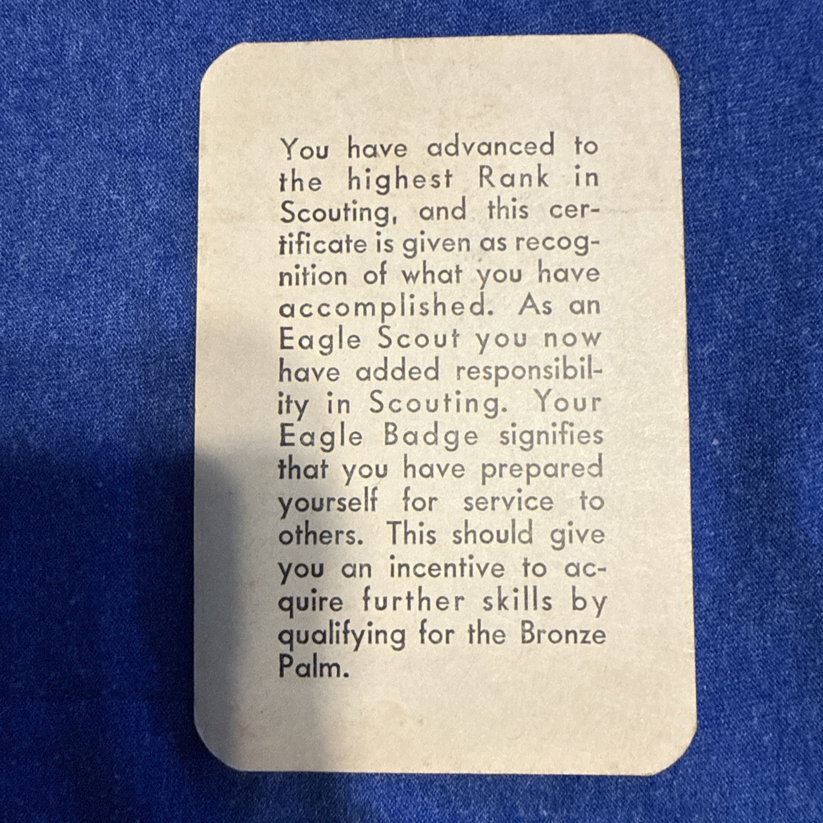 1953 BSA Eagle Scout Card By The National Council | eBay