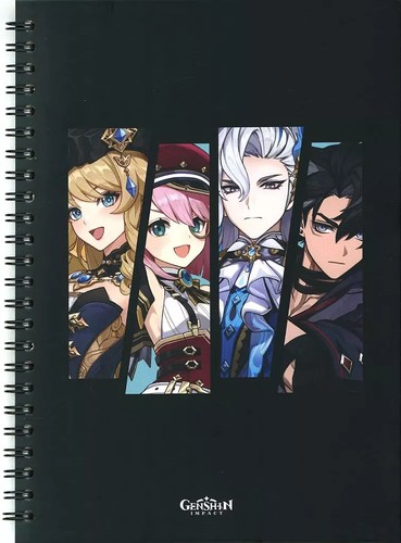 NOTEBOOK NOTEPAD COLLECTION FONTAINE 4 CHARACTER GENSHIN IMPACT LINE ...