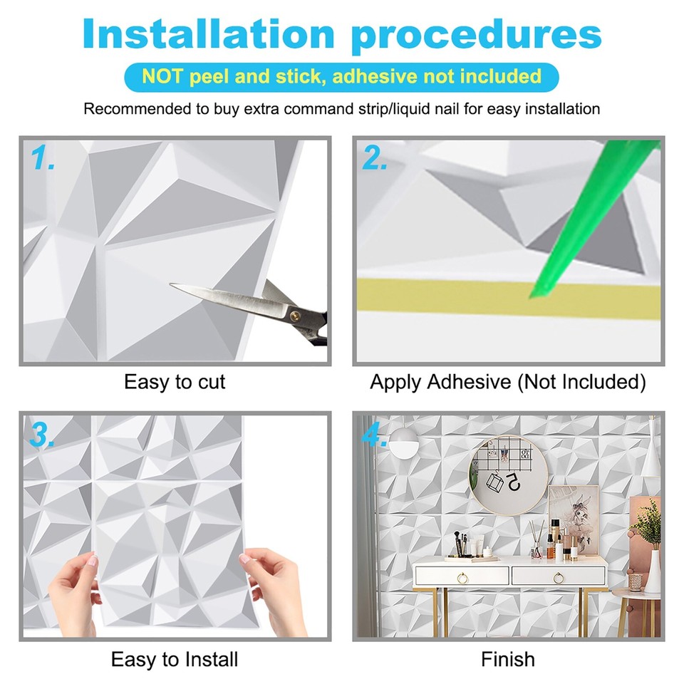 20X Modern Decorative Wall Panel 3D Effect Wall Decor PVC Panels ...