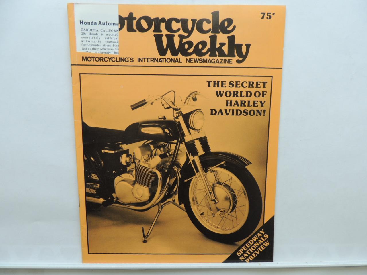 1970s Motorcycle Weekly Magazine Harley-Davidson Rokon L9597 | eBay UK