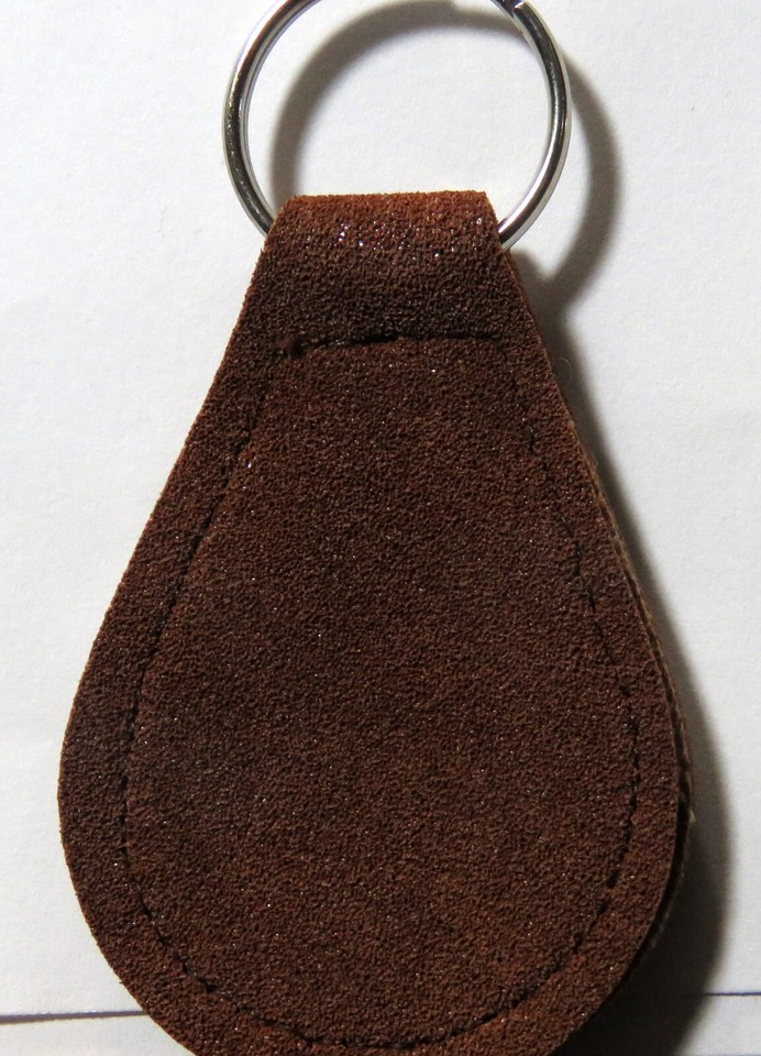 Pontiac Keychain Brown Leather Suede | eBay