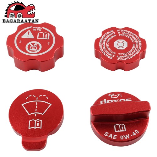 Red Radiator Water Tank Cap Engine Oil Cap Trim For 20-24 Corvette C8 ...