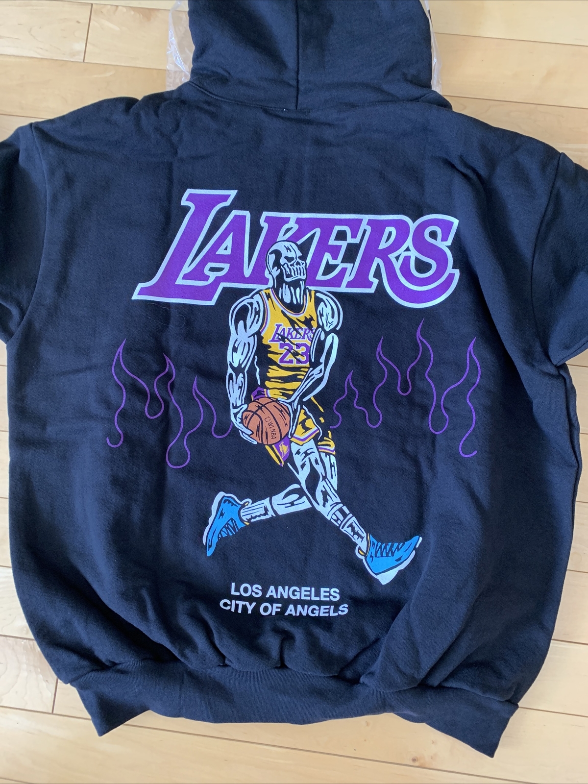 WARREN LOTAS LA LAKERS LEBRON JAMES FLAMES HOODIE - SIZE XXL NEW | eBay