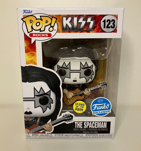 KISS #123 The Spaceman Ace Frehley Funko Pop! Funko Exclusive Glow in ...