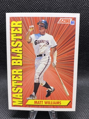 Matt Williams MASTER BLASTER 1991 Score #689 San Francisco Giants | eBay