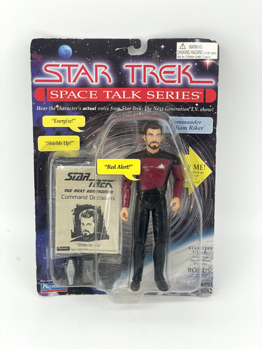 Star Trek Space Talk Series Commander Riker Action Figure 43377060826| eBay