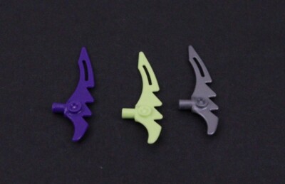 3x Lego Parts 98141 Minifigure Weapon Crescent Blade Serrated With Bar ...