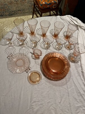 Vintage Pink Depression Glassware | eBay