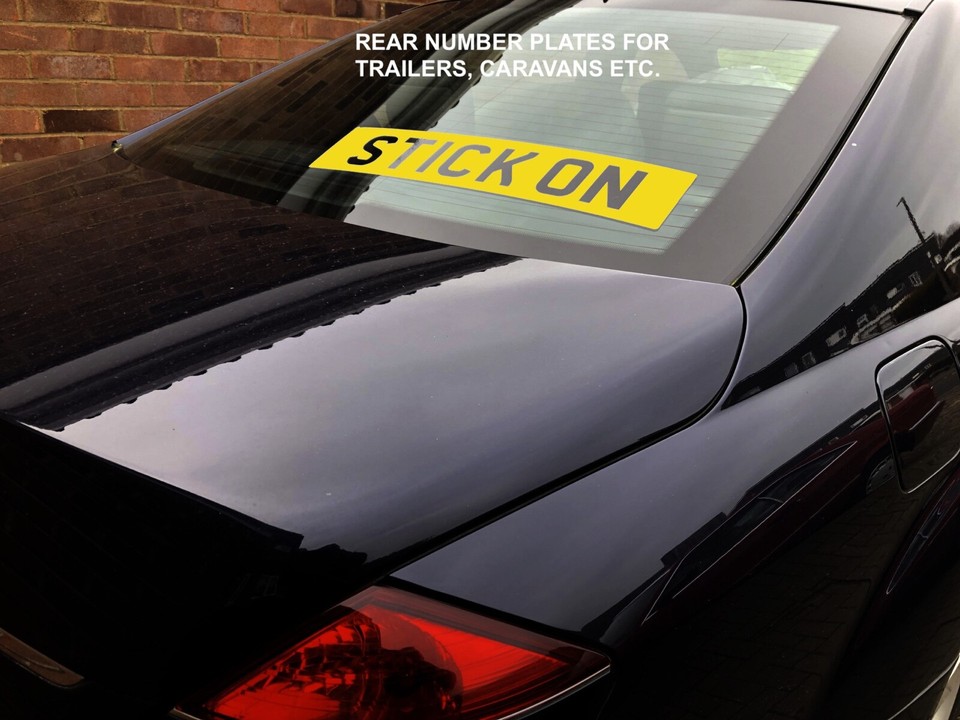 STICK ON VINYL NUMBER PLATE for Off Roader, show plate, caravan ...