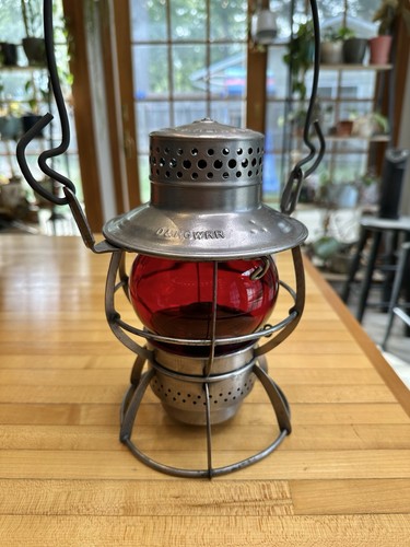 D&RGW Railroad Lantern with Red Corning Globe Rio Grande Colorado | eBay