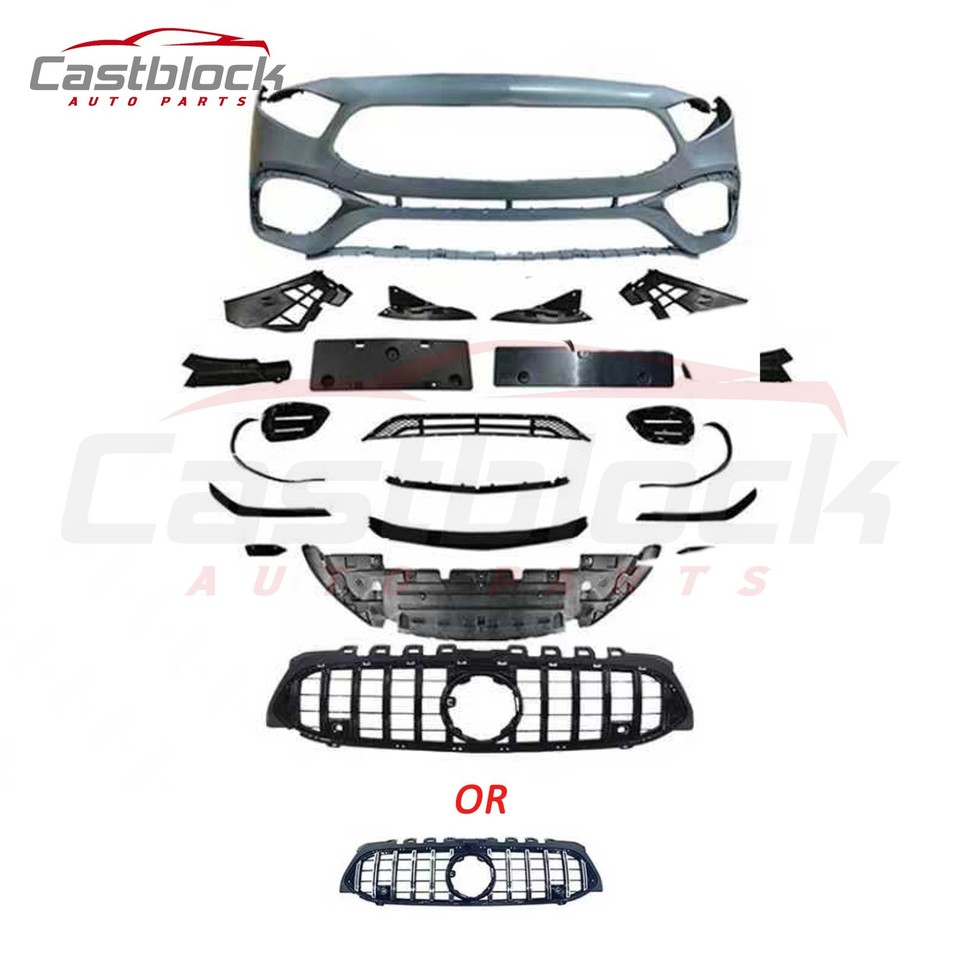 Front Bumper Body Kit For Mercedes-Benz A Class A180 A300 W177 To A45S ...