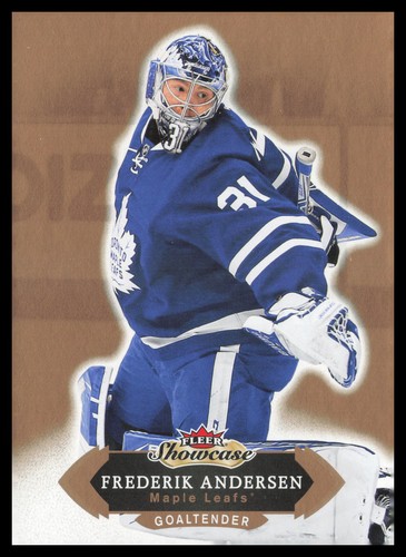 2016-17 Fleer Showcase #8 Frederik Andersen Toronto Maple Leafs Hockey ...