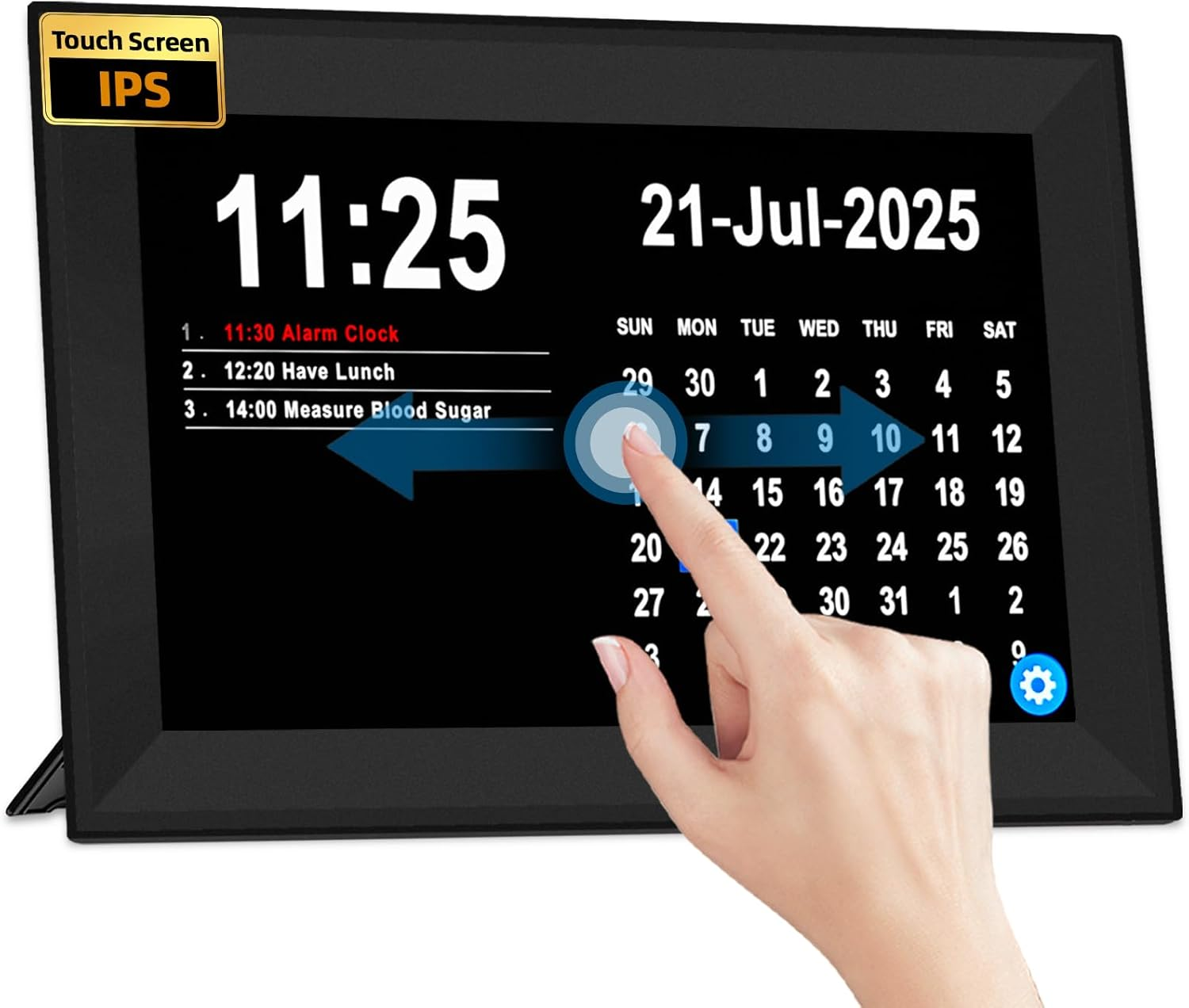 10.1 Touch Screen Extra Large Digital Clock with Date and Day for ...