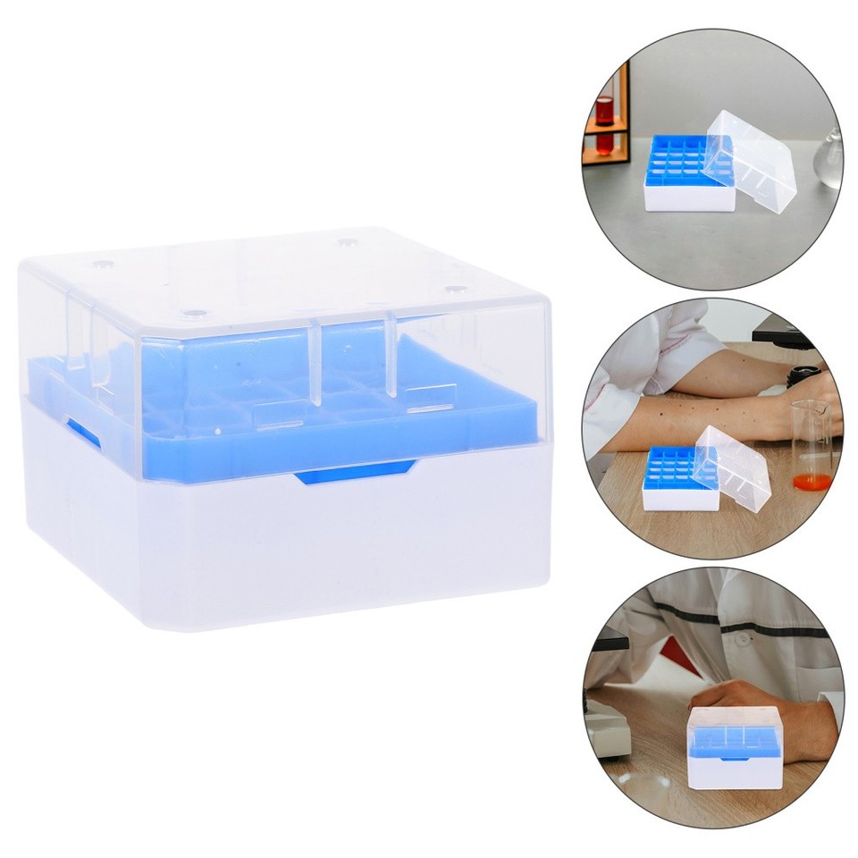 4 Pcs Freezing Sample Tubes Box Medical Researchers Rack Freezer ...