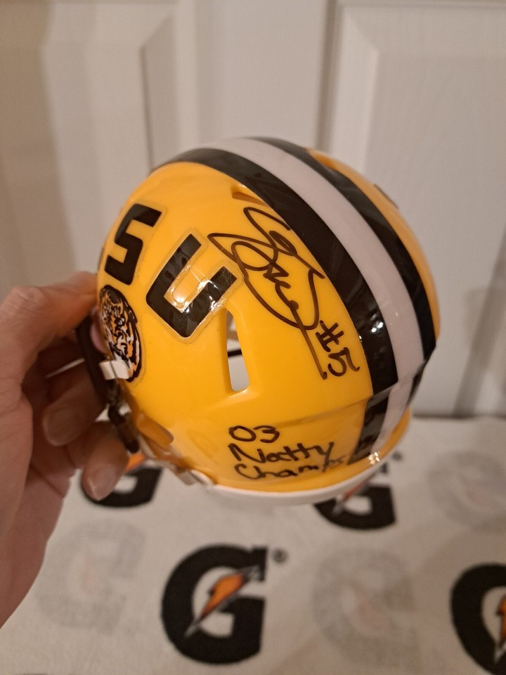 SKYLAR GREEN SIGNED LSU TIGERS FOOTBALL MINI HELMET W 03 NATTY CHAMPS ...