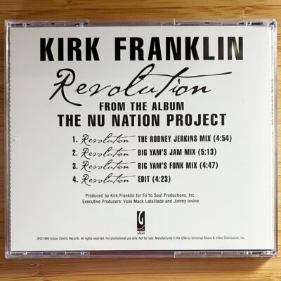 KIRK FRANKLIN "Revolution" RARE OOP PROMO Maxi-Single CD, Funk, Soul ...
