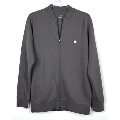 Apple Store Employee Jacket XS Unisex Full Zip Grey Uniform Embroidered ...