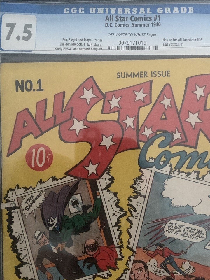 All Star Comics #1 cgc 7.5 1940 Flash 1 Sandman Hawkman Spectre | eBay
