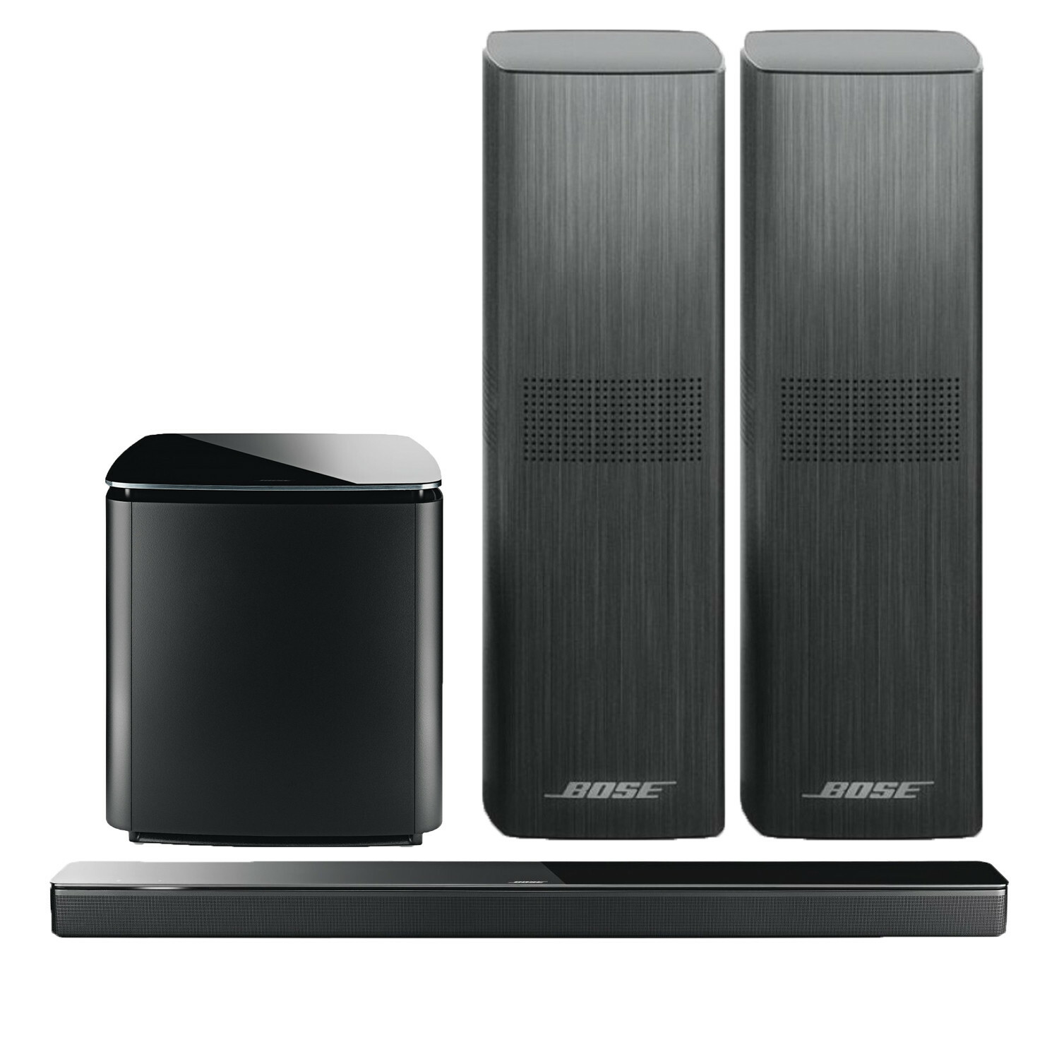 Bose Soundbar 700+Bass Module 700 with Bose 700 Wireless Rear Surround ...