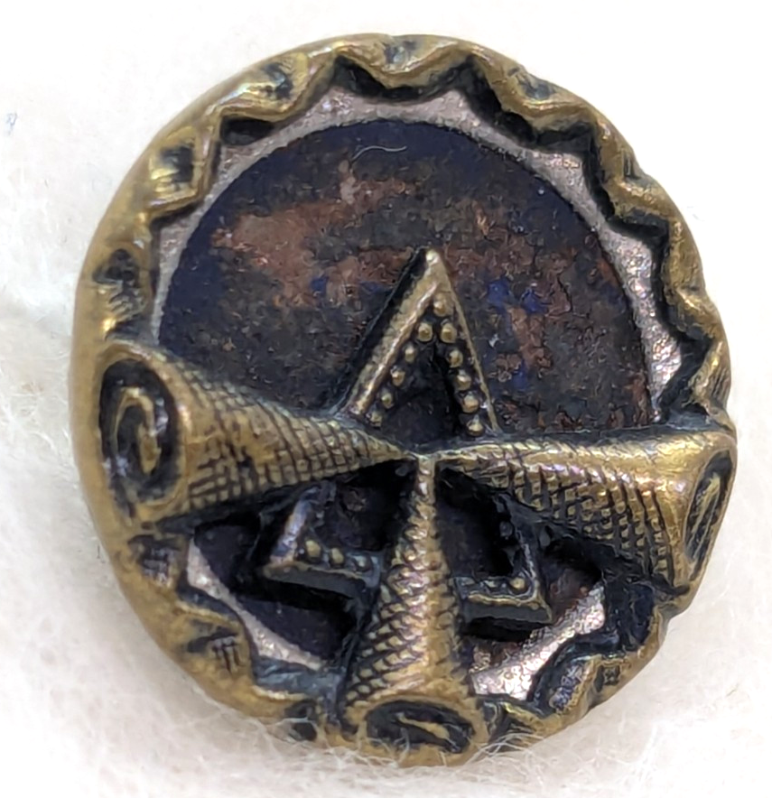 Vintage 3 Funnel Triangle Circular Crest Masonic / Military Shank ...