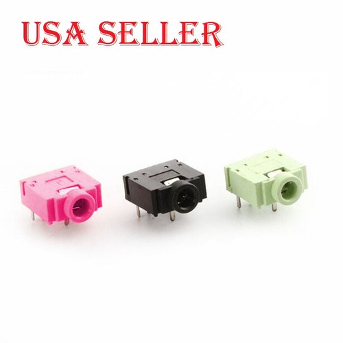PJ307 Green/Pink/Black 5Pin 3.5mm Stereo Jack Socket Audio Jack ...