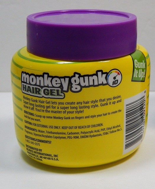 6pk Monkey Gunk Hair Styling GEL Pomade Ultimate Extreme Hold 7.5 Oz ...