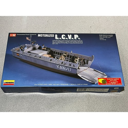 Lindberg Line KIT: L.C.V.P. Motorized Plastic Model Kit No 77414 1/32 ...