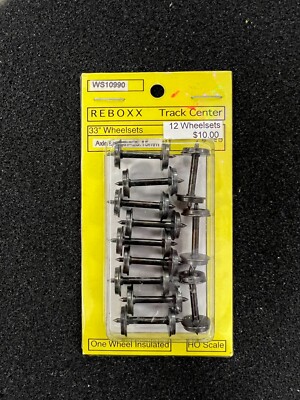 Reboxx WS10990 33" Wheelsets HO Scale (12 wheelsets) (axle length 25 ...