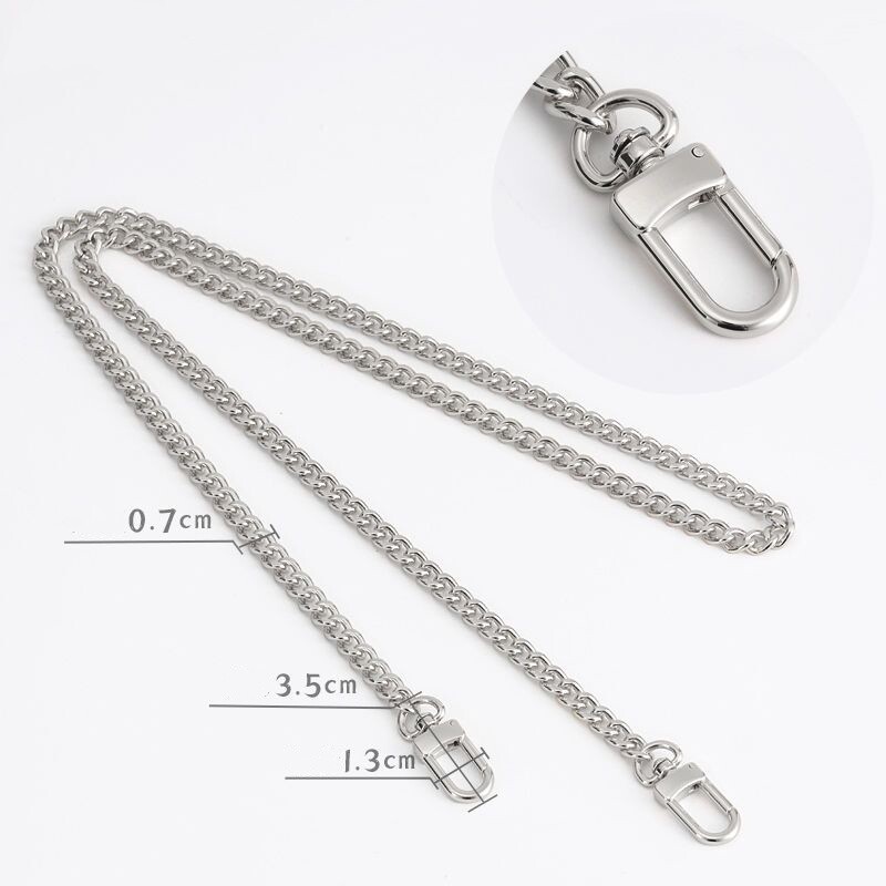 20~200CM Replacement Crossbody Silver Purse Chain For Strap Shoulder ...