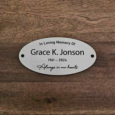 Personalized Memorial Plaque Custom Engraved Bench Plaque Commemoration ...
