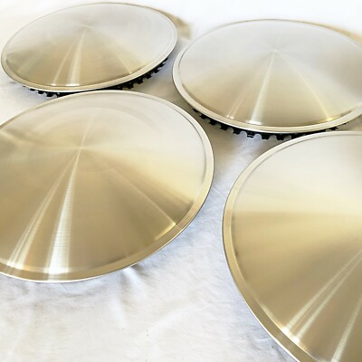 15" - Custom Stainless Moon Disc Style Hub Caps X 4 - Hot Rod/ Classic ...