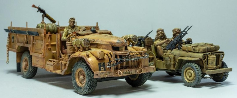 Tamiya 1/35 LRDG Desert Chevrolet & SAS Jeep Set Plastic Model Kits | eBay