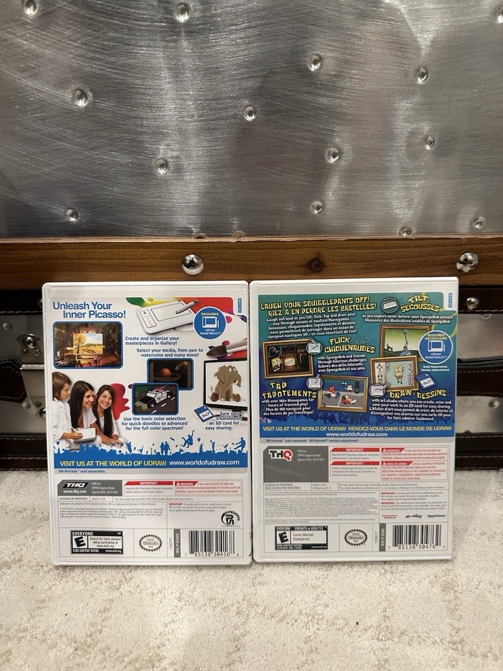 Nintendo Wii UDraw Studio Game + Spongebob Squigglepants & U Draw ...