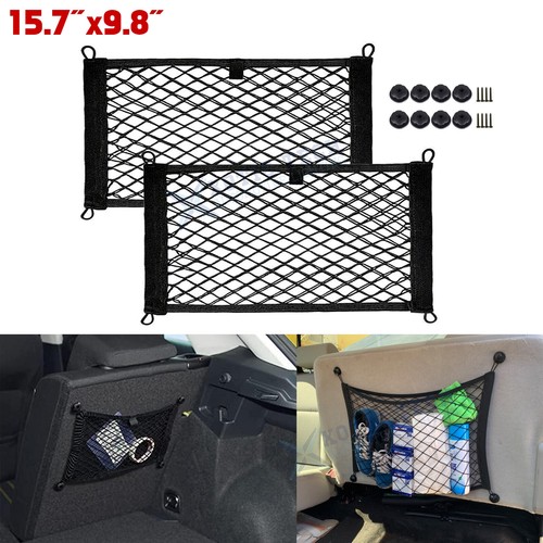 2pcs Small Cargo Net Elastic Pocket Storage Mesh Net Universal For Car ...
