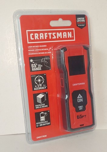 Craftsman Laser Distance Measurer 65'/20 M Range CMHT77638 Brand New ...