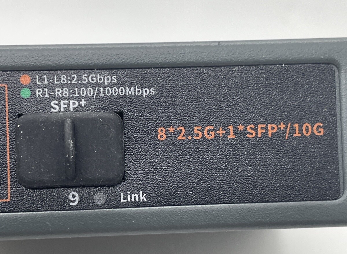 8 Port 2.5Gbps Ethernet Switch w/ 10G 12VDC DA-K9801W *USED* NO POWER ...