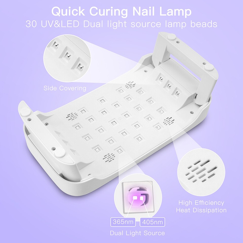 UV Nail Lamp with Arm Rest - Professional LED Nail Light for Gel Nails ...