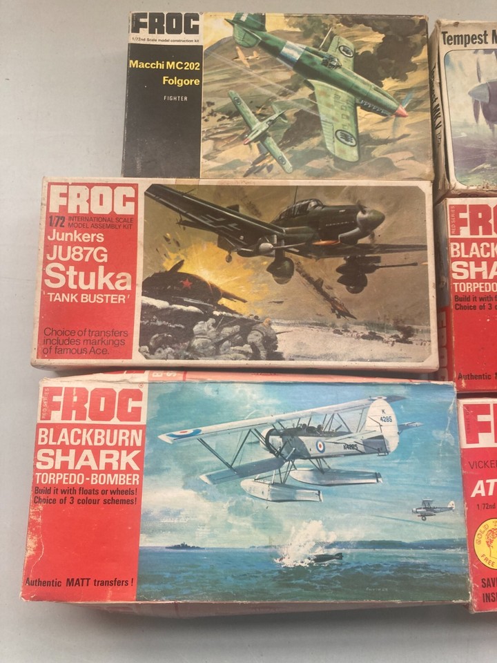 Lot of 6 FROG 1/72 War Aircraft Model Kits | eBay