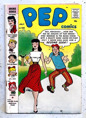 PEP COMICS # 128 GOLDEN AGE 1958 ARCHIE COMIC | eBay