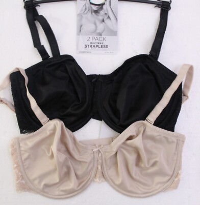 Ex M & S 2 Pack Multiway Strapless Bras Non Padded Underwired Size 32 ...