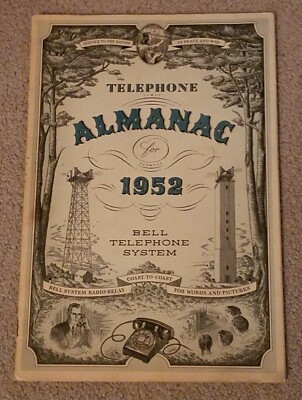 Vintage Collectible Telephone Almanac 1952: Bell Telephone System | eBay