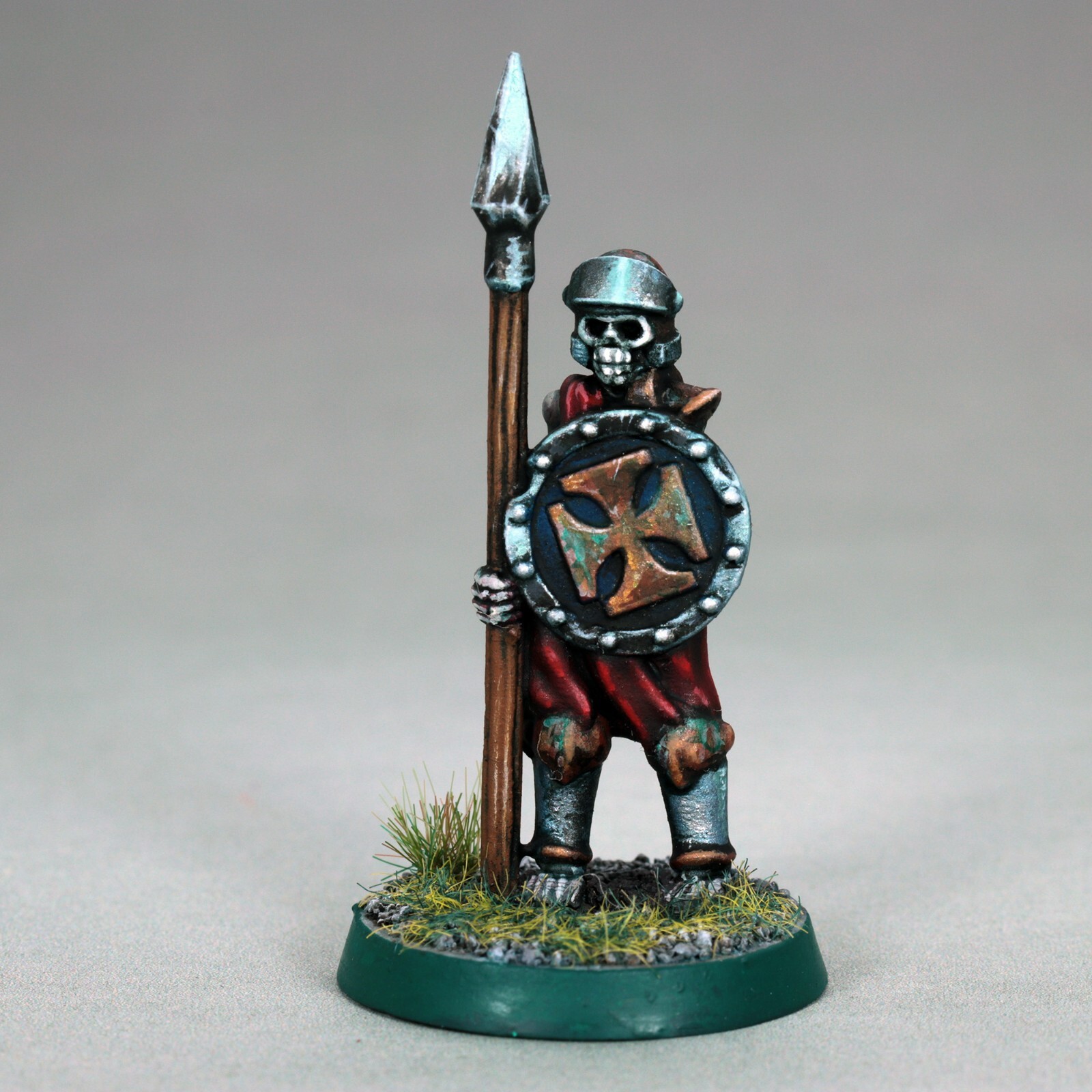 Painted DnD Skeleton Spear Miniature Undead Fighter Shield RPG D&D ...