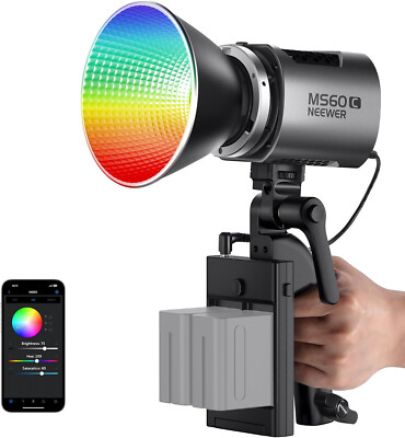 RGB LED Video Light 65W Handheld RGB Continuous Light Spotlight | eBay
