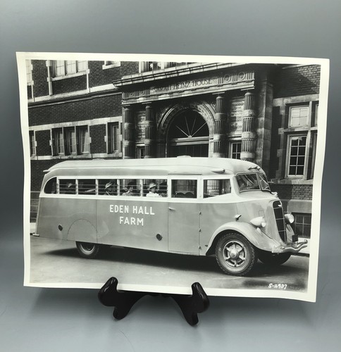 Vintage Studebaker Eden Hall Farm Bus Photo Black & White Pittsburg PA ...