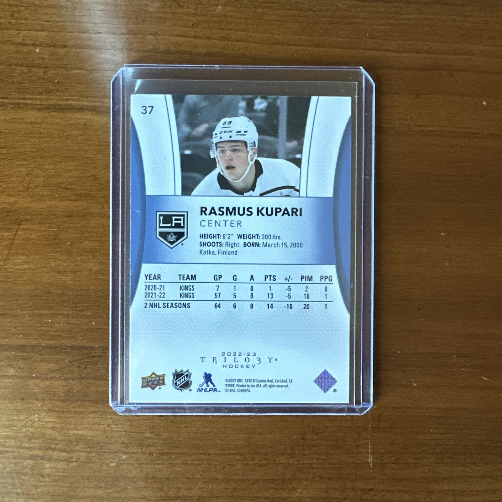 Rasmus Kupari 2022-2023 Upper Deck Trilogy /99 La Kings | eBay