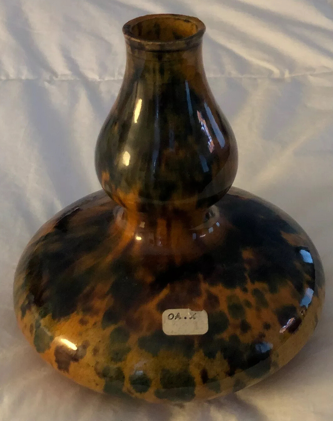 Antique Dunmore Pottery Vase Arts & Crafts Gourd Shape Earthy Colors ...