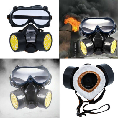 US 1Pc Emergency Survival Safety Respiratory GasMask Goggles Protection ...