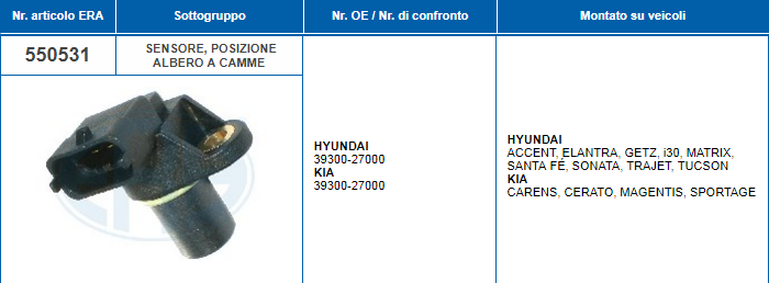 Sensor, Position Camshaft 39300-27000 | eBay Australia