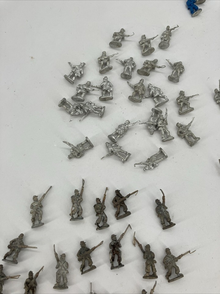 Huge lot of Musket Miniatures Civil War Metal Soldiers 22mm. Infantry ...
